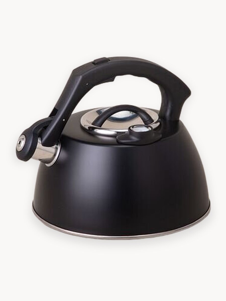 Чайник Agness со свистком, 3,0 л, встроенный термометр