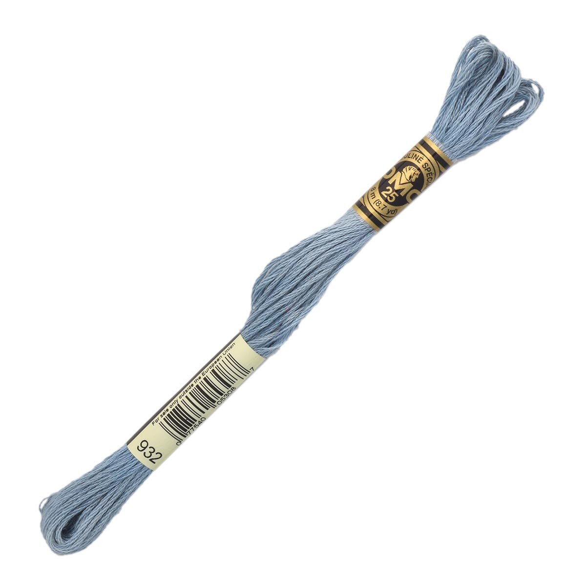 Мулине одноцветный набор DMC 117, мерсеризованный хлопок, 8 м (932), 12 шт