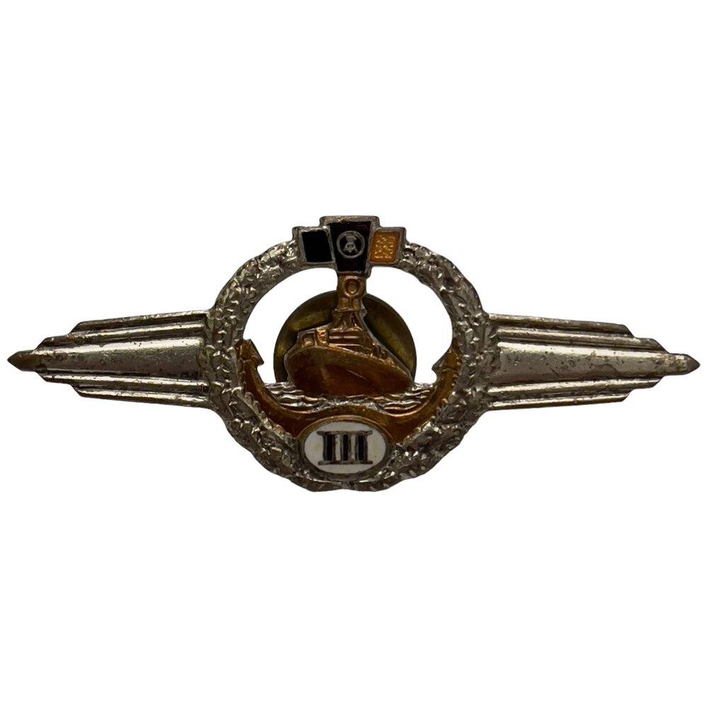 Знак классности "Командиров боевых кораблей и катеров" III класс ГДР 1960-1963 гг.