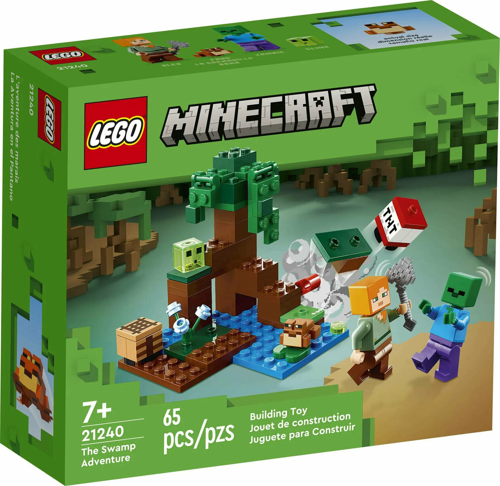 Конструктор LEGO Minecraft 21240 Болотное приключение, 65 деталей, от 7 лет, 2023 год