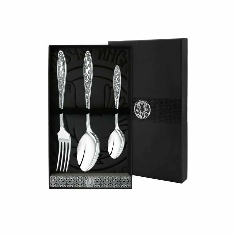 Кольчугинский мельхиор Набор столовых приборов 3 предмета "Морозко" (КМ0570306)