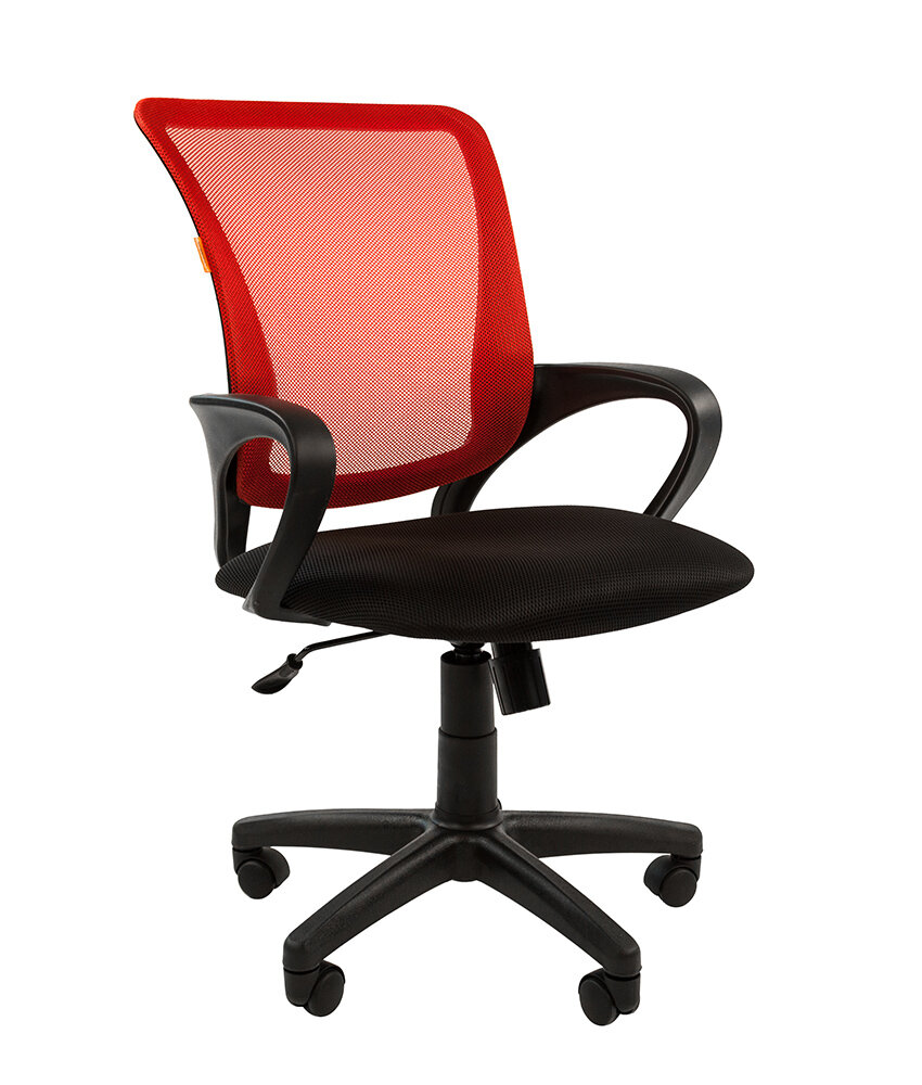 Кресло офисное нет бренда 969 Комбинация Красный TW-69/Черный TW-11, 1 шт
