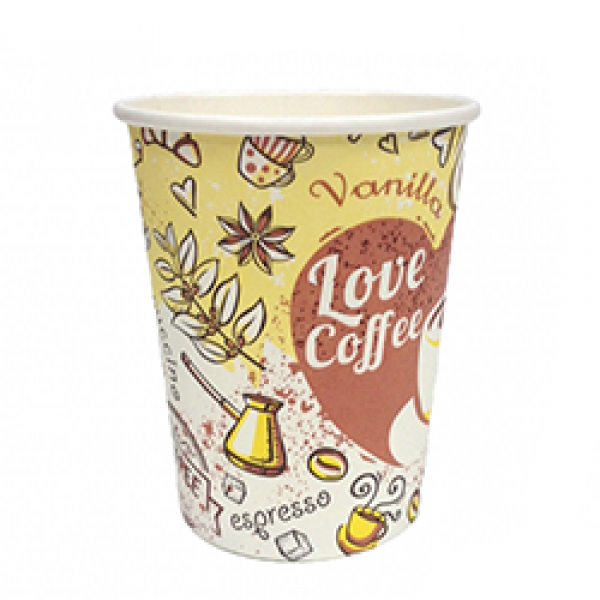 450015 Стакан для горячих напитков "COFFEE" 350 мл. (50 шт./уп.)