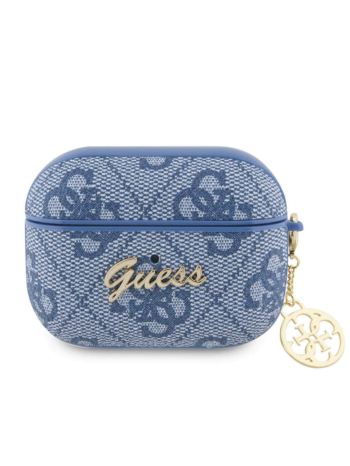 Guess для Airpods Pro чехол PU leather 4G with metal logo and Charm Blue