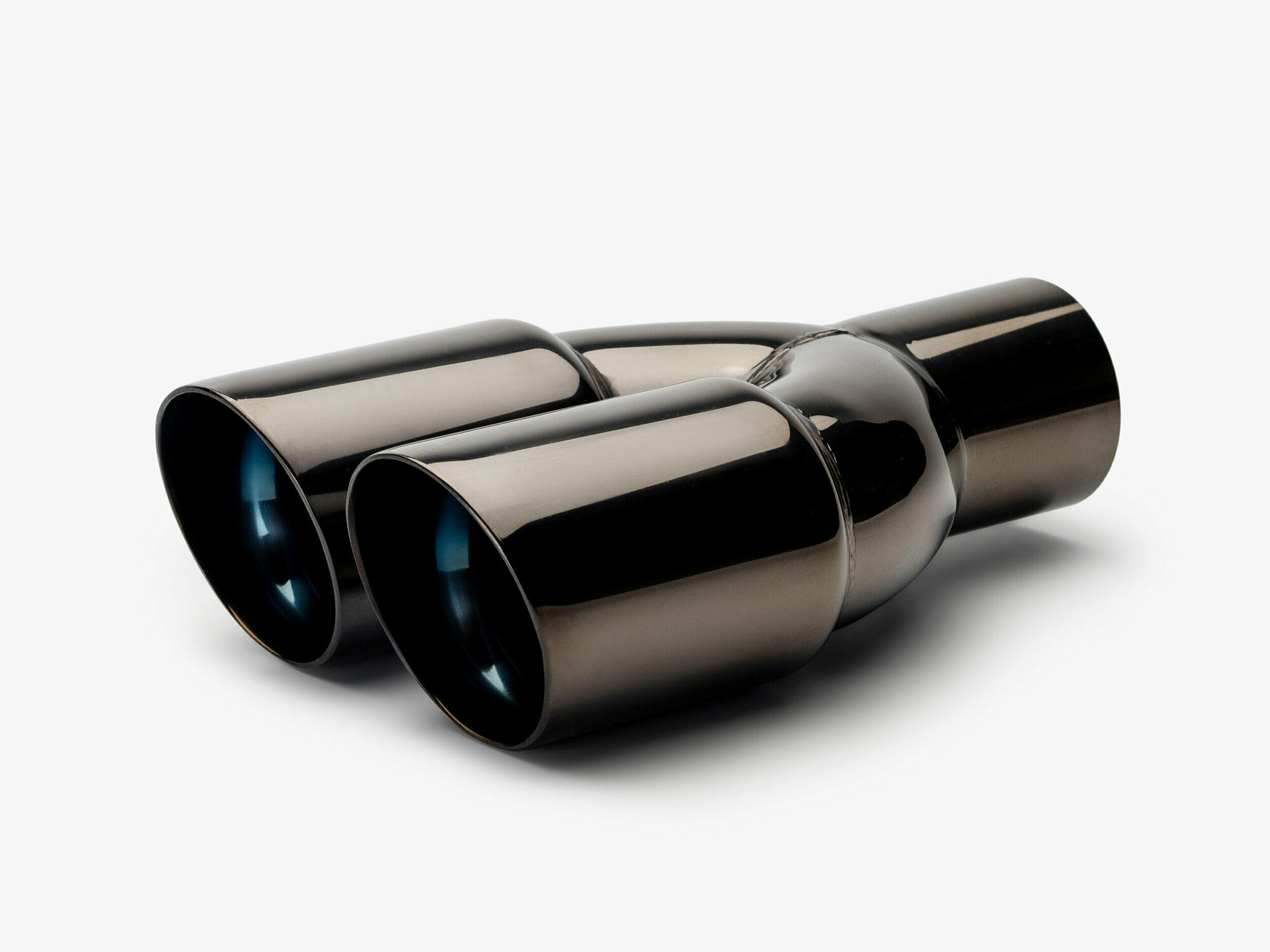 Насадка на глушитель двойная графит для выхлопа автомобиля