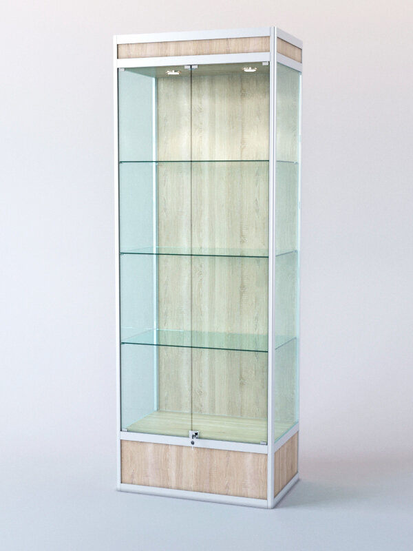 Витрина для музеев вооруженных сил "экспонат" №2-1 (задняя стенка ДВП), Дуб Сонома