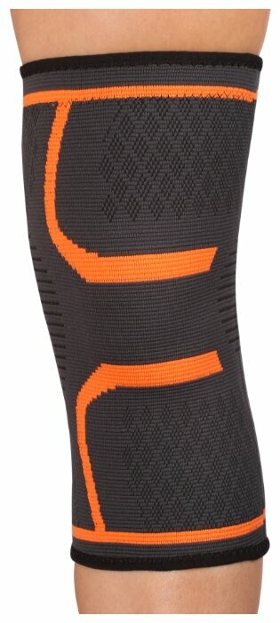 Суппорт колена эластичный Indigo In197 черно-оранжевый размер M