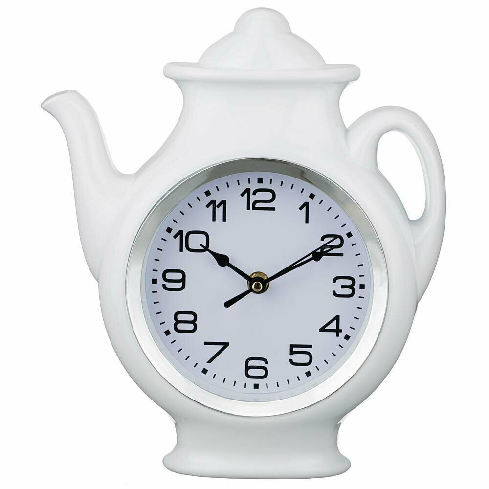 Часы настенные кварцевые Chef Kitchen Белые 25*30*5 см, D Циферблата 14 см KSG-220-215