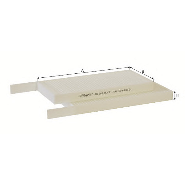 GOODWILL AG2852KCF (7701209837 / AG2852KCF) фильтр салона Renault (Рено) kagoo II, master IIi, Nissan (Ниссан) nv 400