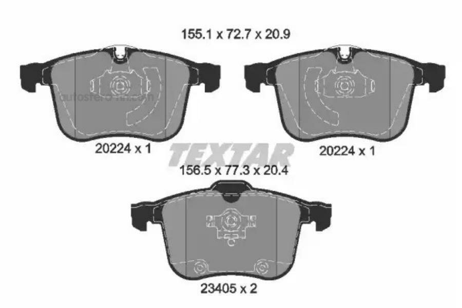 TEXTAR 2022401 Колодки тормозные передние