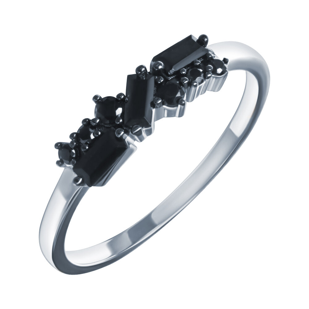 Кольцо, серебро, 925 проба, шпинель