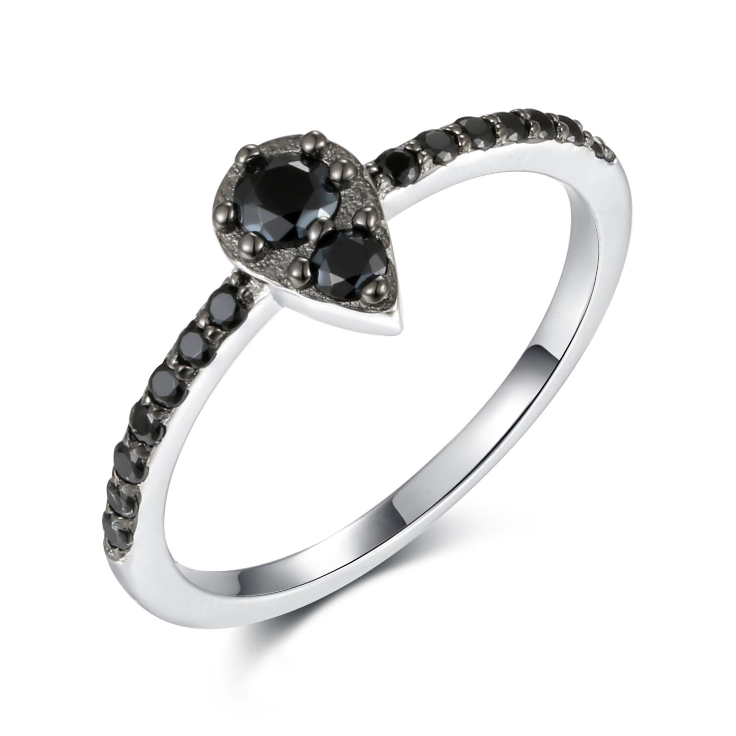 Кольцо, серебро, 925 проба, шпинель