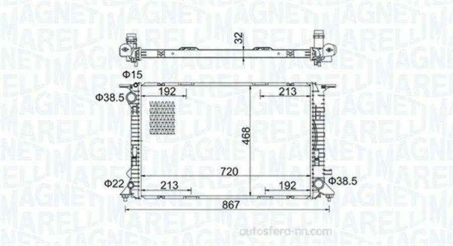 MAGNETI MARELLI 350213195800 Радиатор
