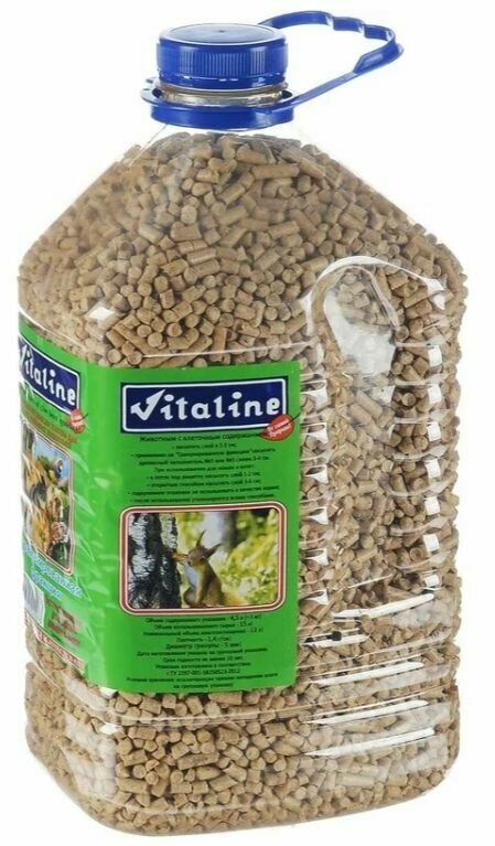 Vitaline Древесный наполнитель для кошачьих туалетов, опилки гранулированные, 3 кг
