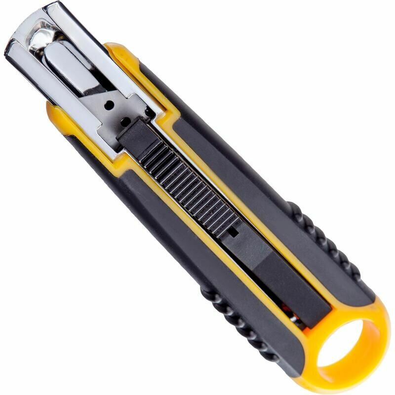 Attache Selection Нож промышленный, трапециевидный, с прорезиненными вставками и возвратной пружиной, ширина лезвия 18 мм