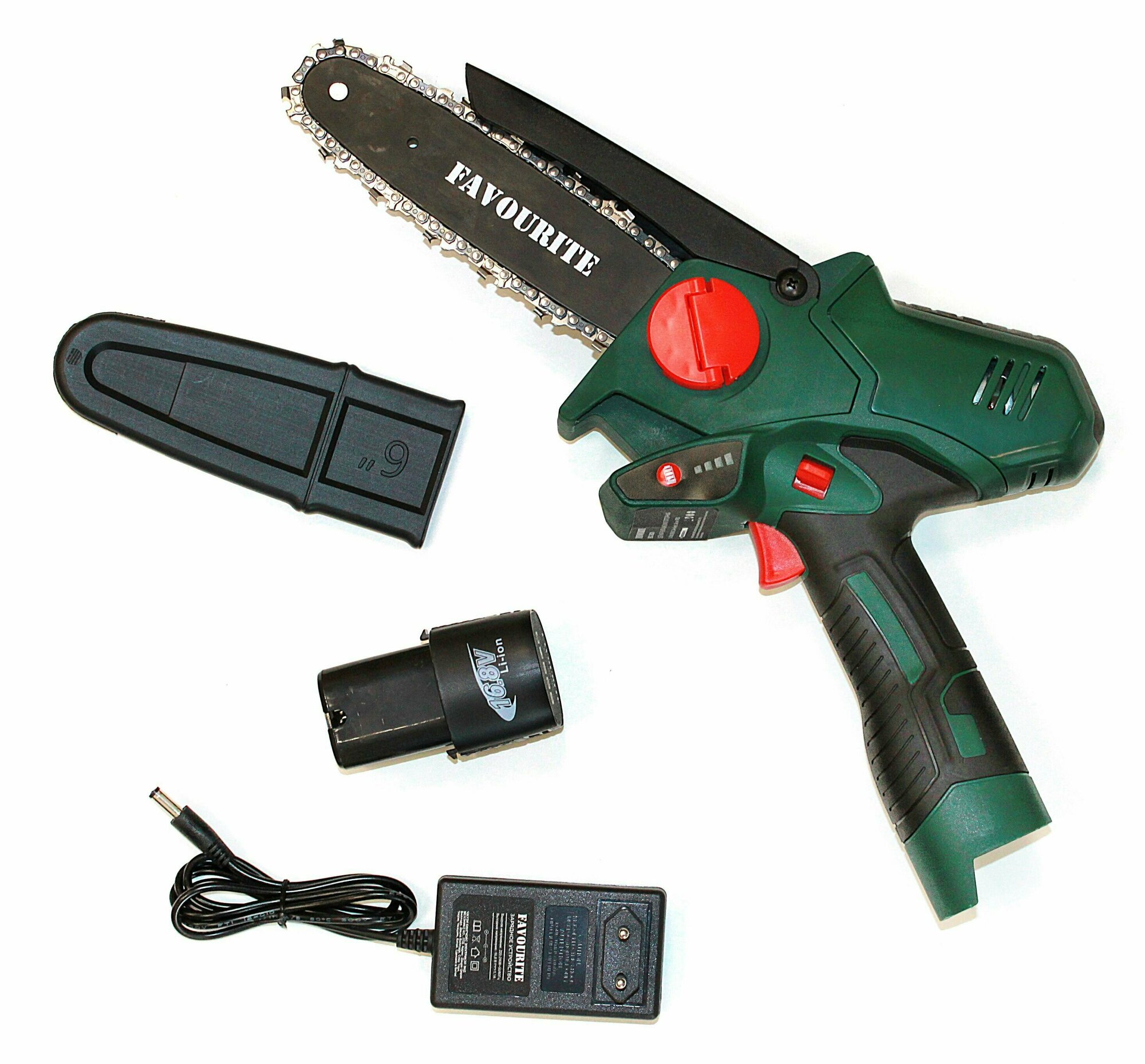 Цепная пила аккумуляторная FAVOURITE BSC 6020 Li-ion, 16.8 В, кейс в комплекте ЗУ и 2 шт АКБ 2 Ач