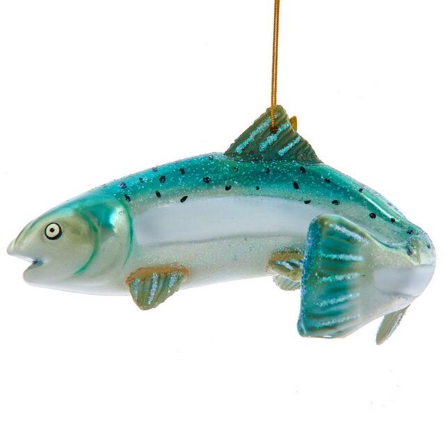 Стеклянная елочная игрушка Рыба - King Salmon 13 см, подвеска, Kurts Adler (Куртс Адлер), NB1763
