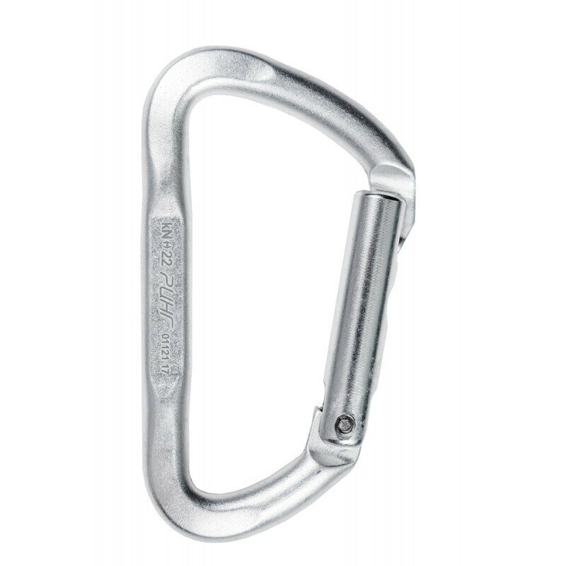 Карабин альпинистский дюралевый ринг малая трапеция с ребром жесткости и прямой защелкой, кейлок, 22 кН, для спортивного туризма, скалолазания и альпинизма