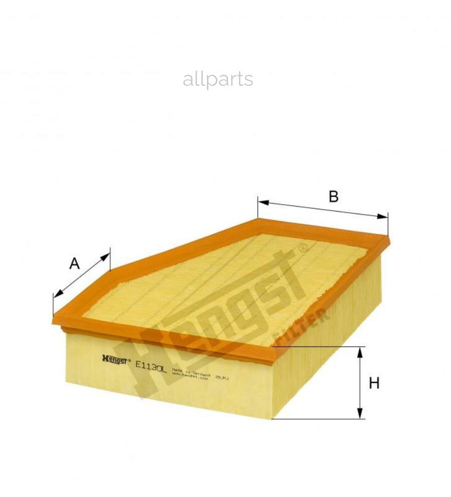 HENGST FILTER E1130L Фильтр воздушный