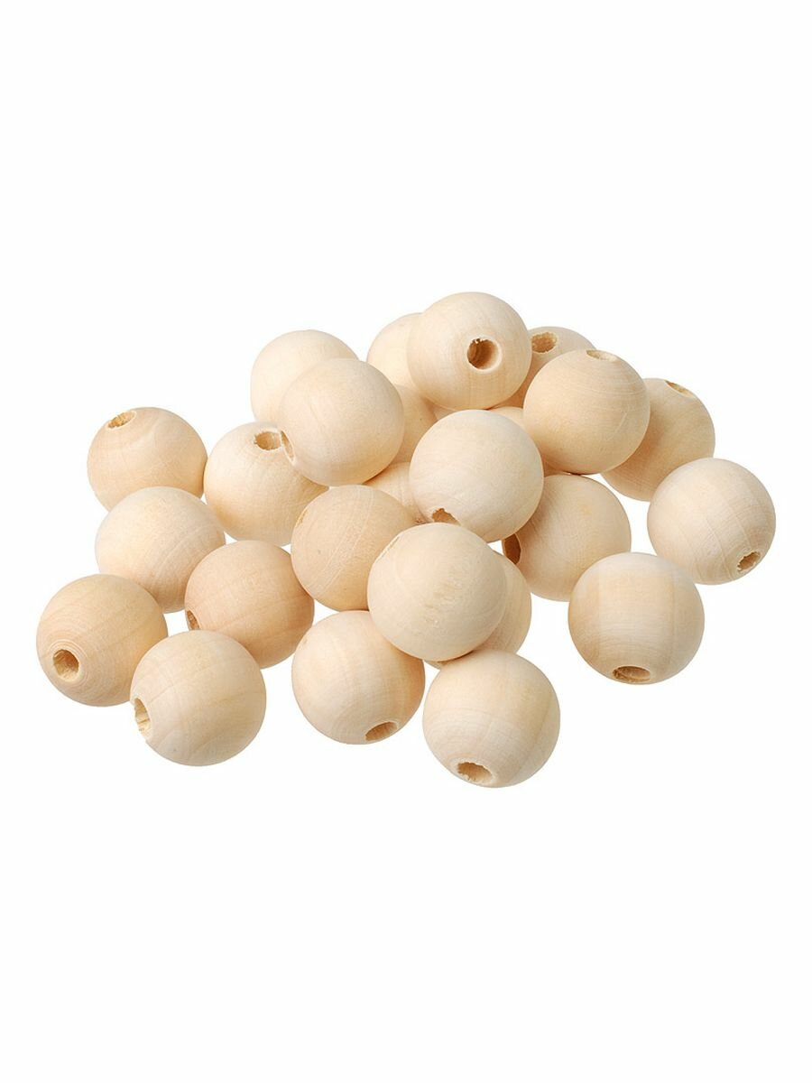 Белоснежка Набор бусин дерево 960-DB 18 мм, 50 шт./ Материалы для рукоделия и скрапбукинга