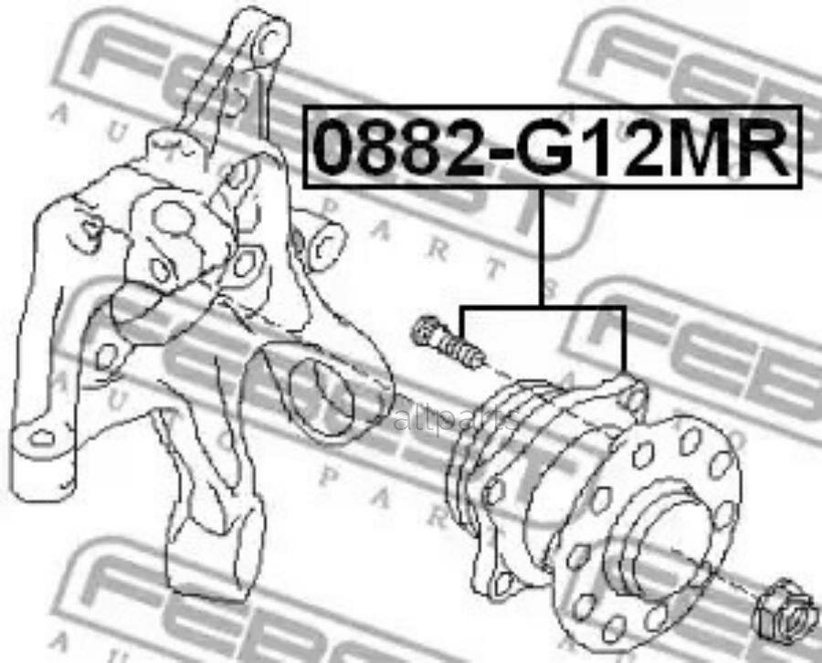 FEBEST 0882-G12MR ступица задняя (SUBARU IMPREZA G12 2007-) FEBEST