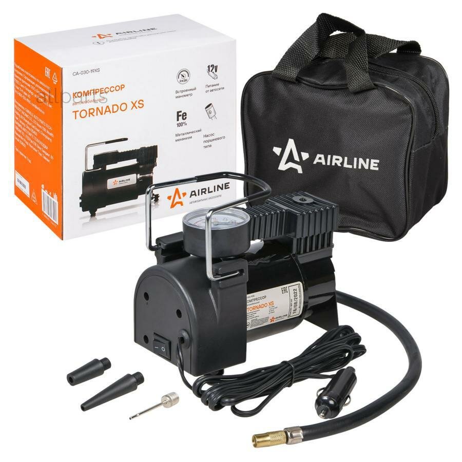 AIRLINE CA-030-19XS Компрессор TORNADO XS с сумкой (30 л/мин, 7 АТМ)