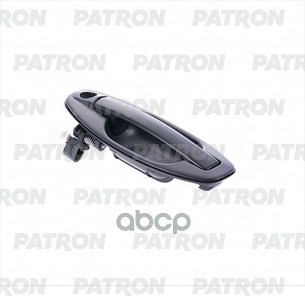 Ручка двери пластмассовая наружн передн лев Hyundai Santa Fe 01-06 (черн) PATRON арт. P20-0199L