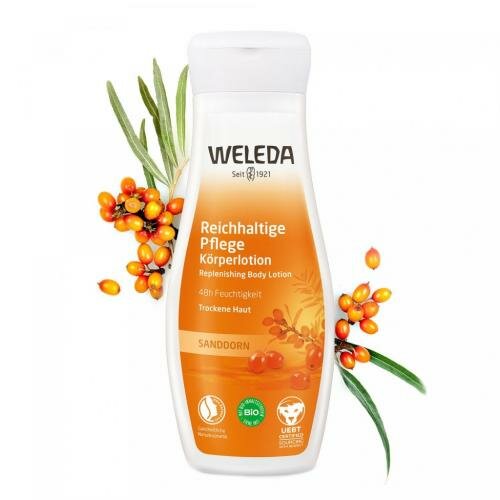 Weleda Облепиховая линия Облепиховое тонизирующее молочко для тела, 200 мл