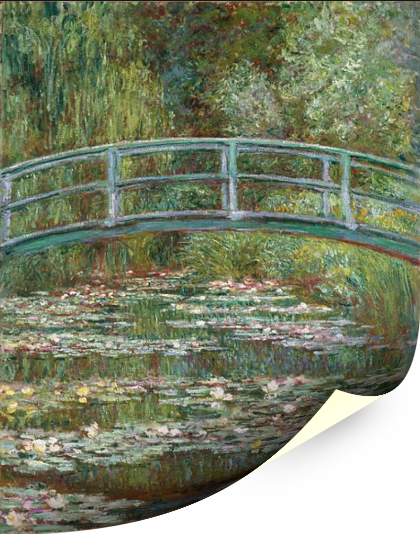 "Мост через пруд с водяными лилиями", Моне, Клод, картина (репродукция) (40х50 см / без подрамника)