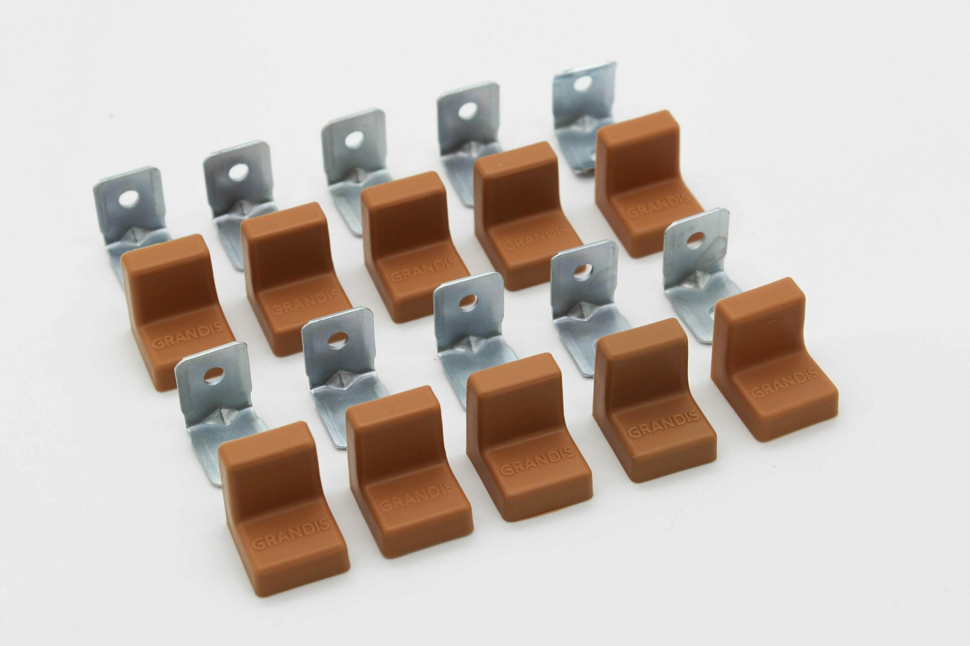 Уголок мебельный , 20*20 мм, с пластиковой заглушкой в комплекте , Grandis , цвет ольха (10 штук)