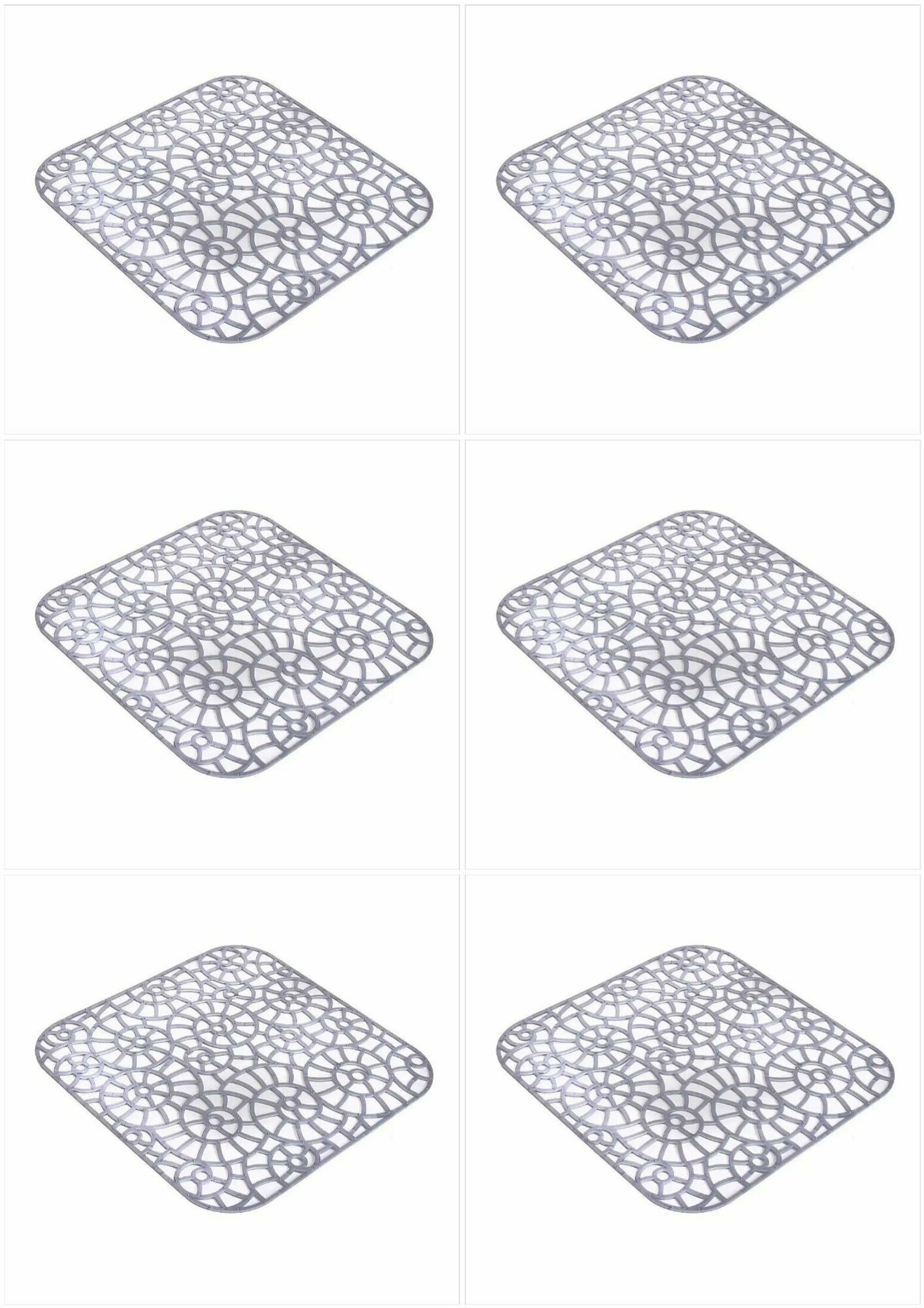 Martika Решетка для раковины "Грата" 28х28 см, 6 штук