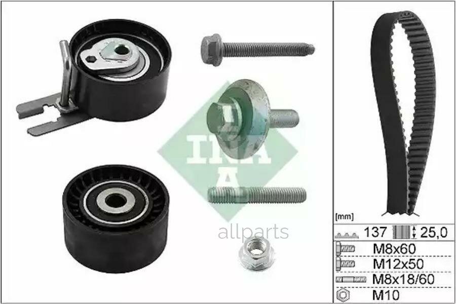 INA 530037510 Комплект роликов ГРМ