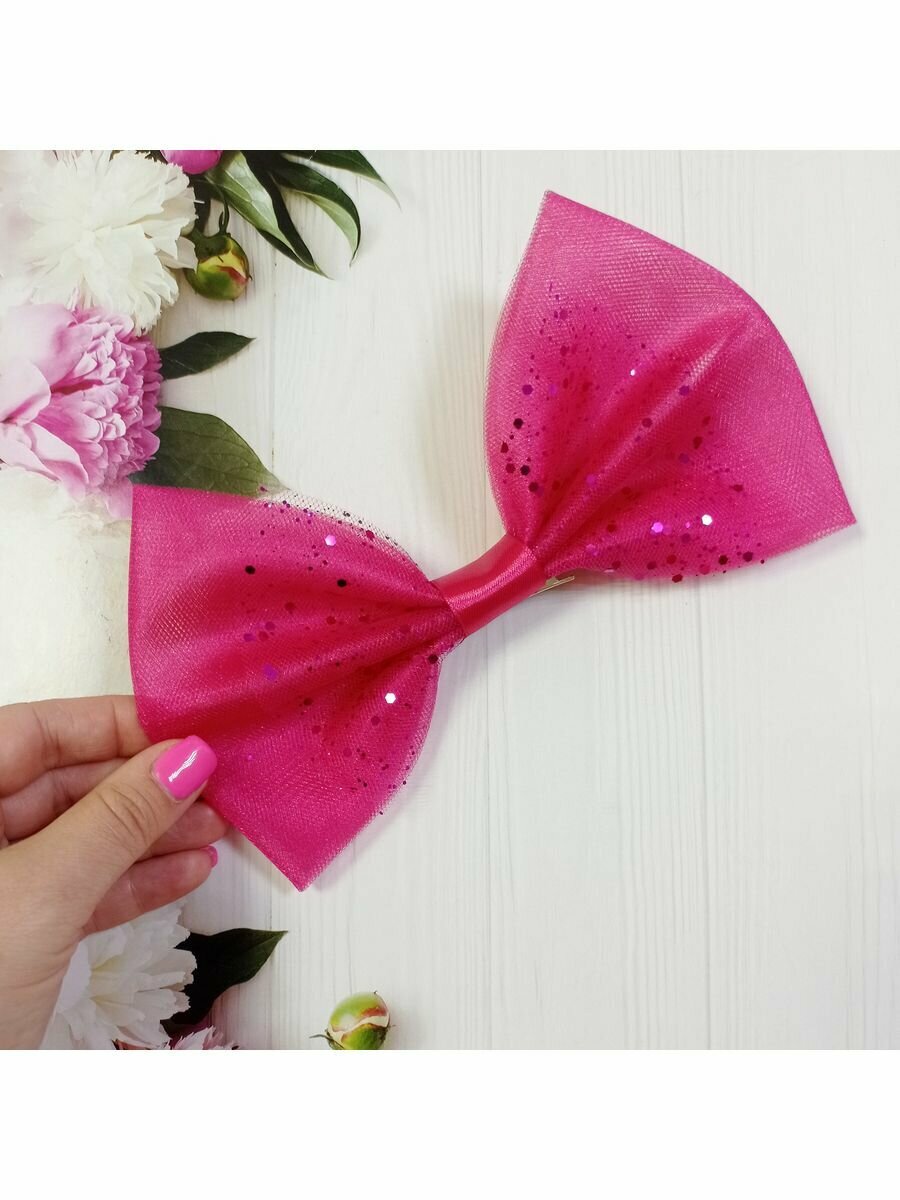 Бант LERANA, для костюма куклы, заколка-автомат, фатин, длина 22 см