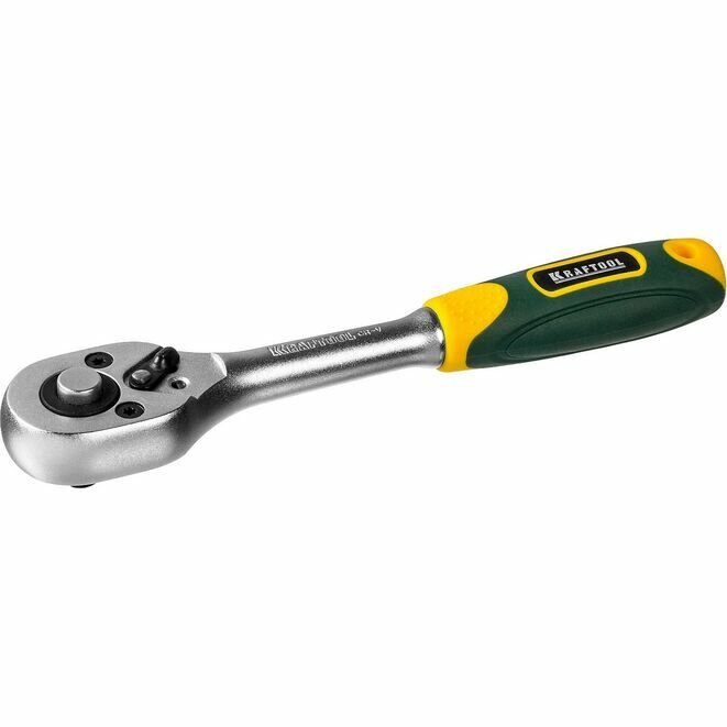 Трещотка для торцовых головок KRAFTOOL 1/4", 72 зубца, Cr-V сталь