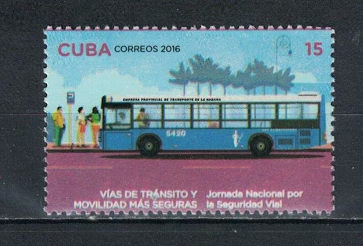 Почтовые марки Куба 2016г. "Автобус" Автобусы MNH