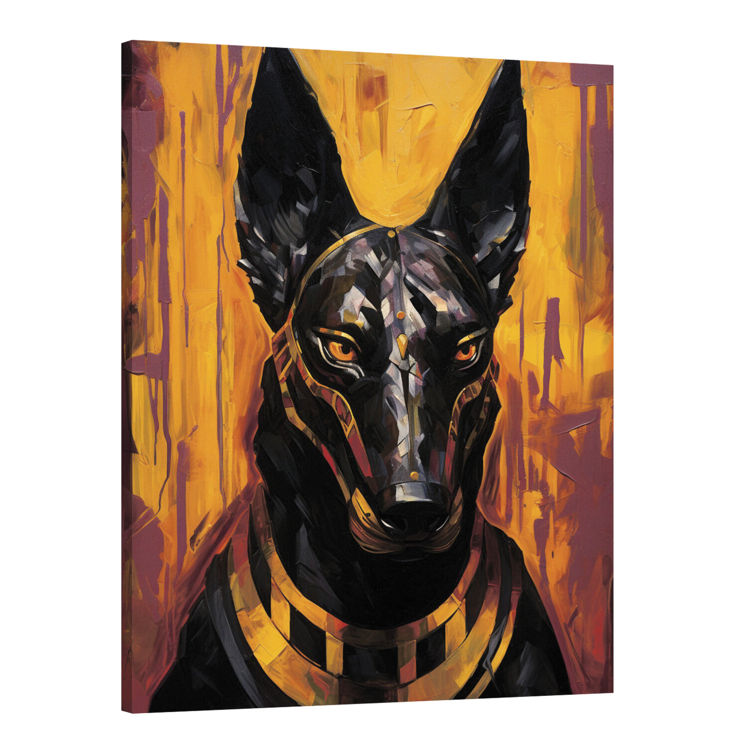 Интерьерная картина 50х70 "Анубис: страж между мирами жизни и смерти"