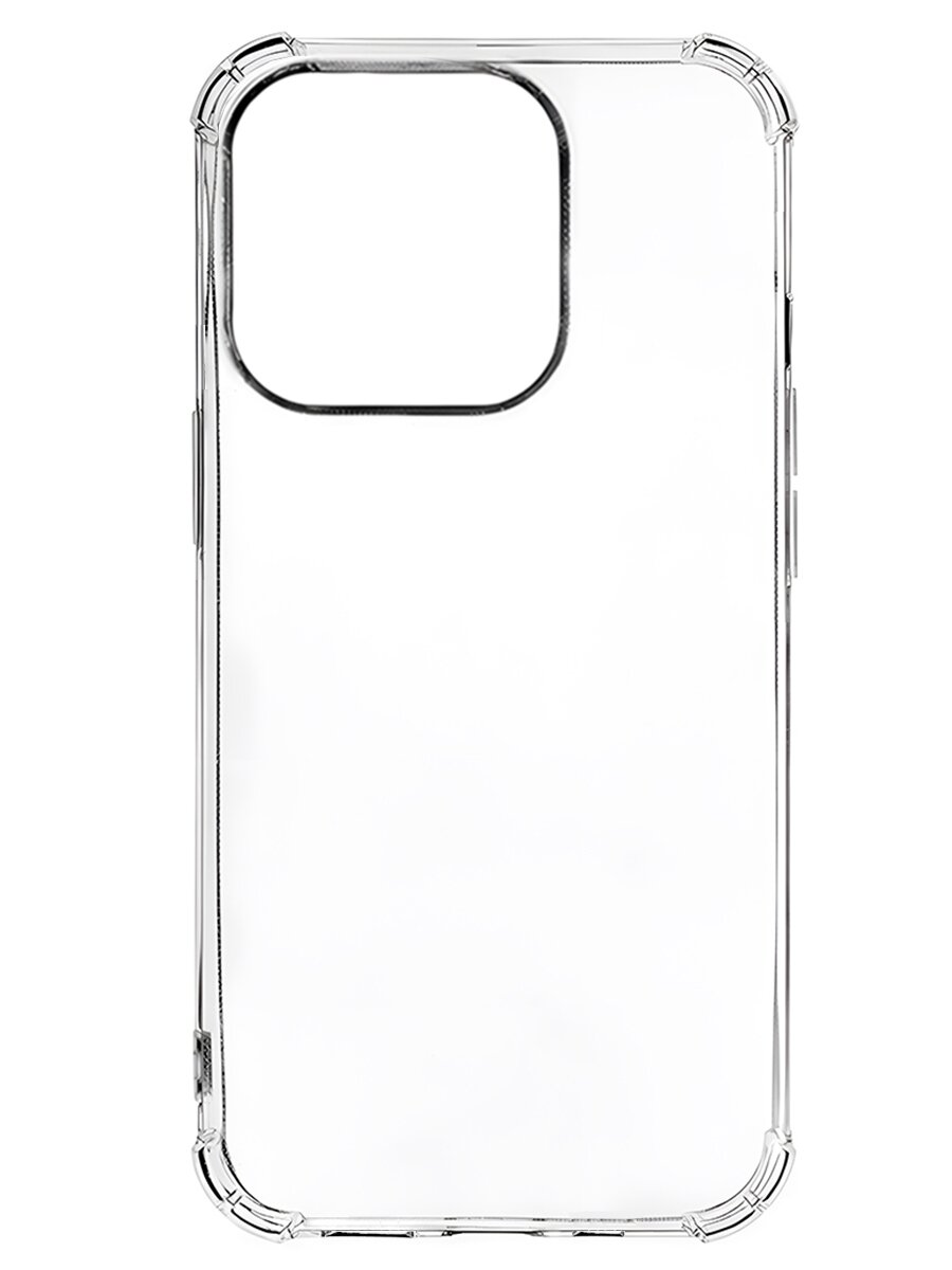Чехол-накладка Clip Case усиленный PERO для Apple iPhone 15 Pro (Прозрачный)