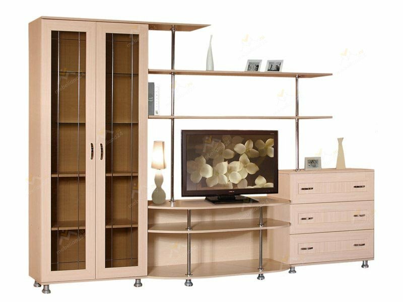 Стенка МебельЛэнд24 Санремо - 2 280x50x180 со шкафом с комодом