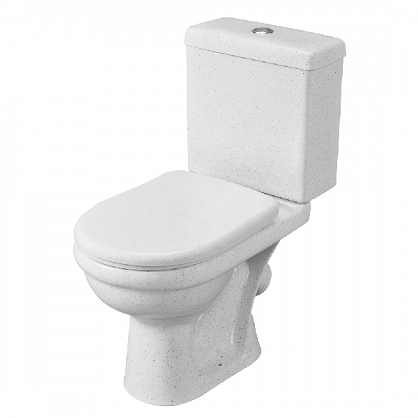 Унитаз-компакт Визит крап на белом (косой вып, нижн. подв,1-реж. арм, сид. полипропилен), SANTERI