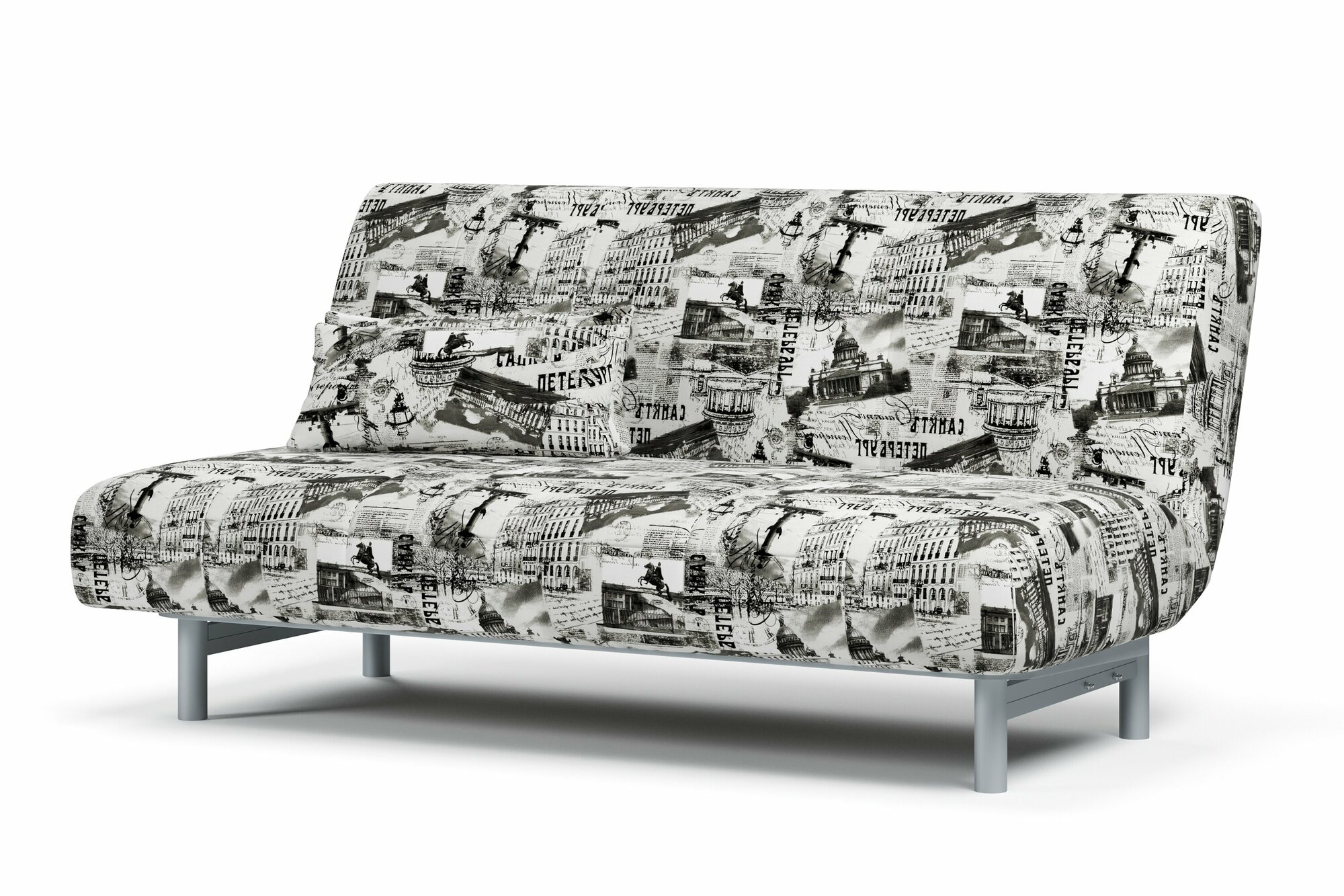 Диван-финка Novelti Forest City Prints Saint-Petersburg 2 (195х100х93, СМ 138х195), раскладной, 3 положения, металлокаркас, ППУ+латы