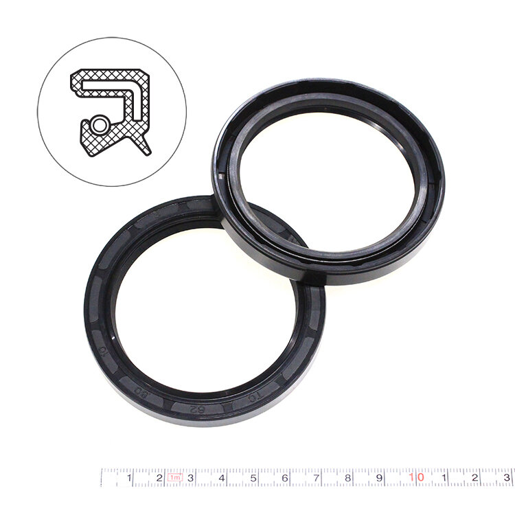 Манжета армированная (Сальник) 62х80х10 (тип 2 / TC) 70NBR (упаковка 10 шт.)