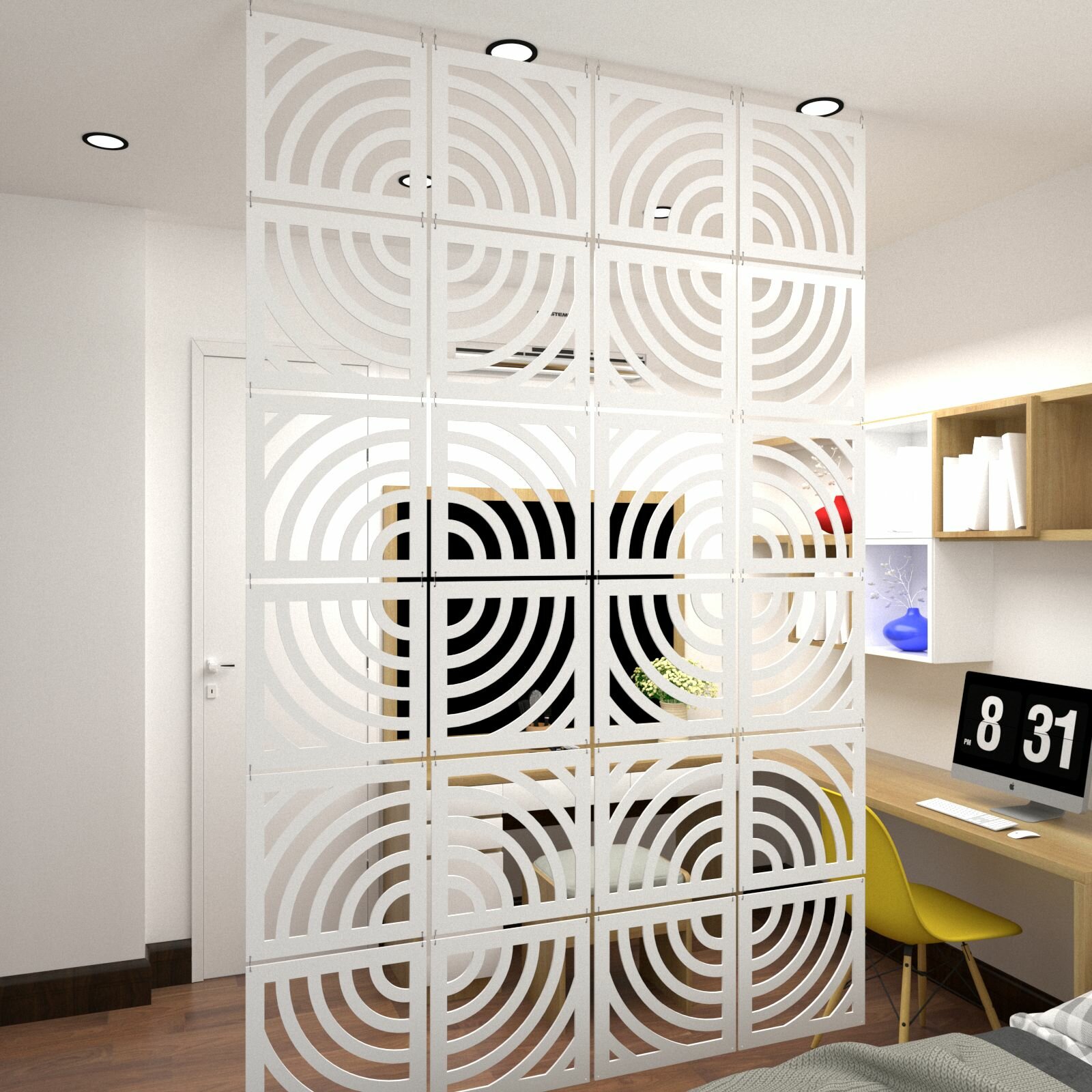 Модульная декоративная комнатная перегородка ШиП "Hypnosis" 2,37 x 1,55 м