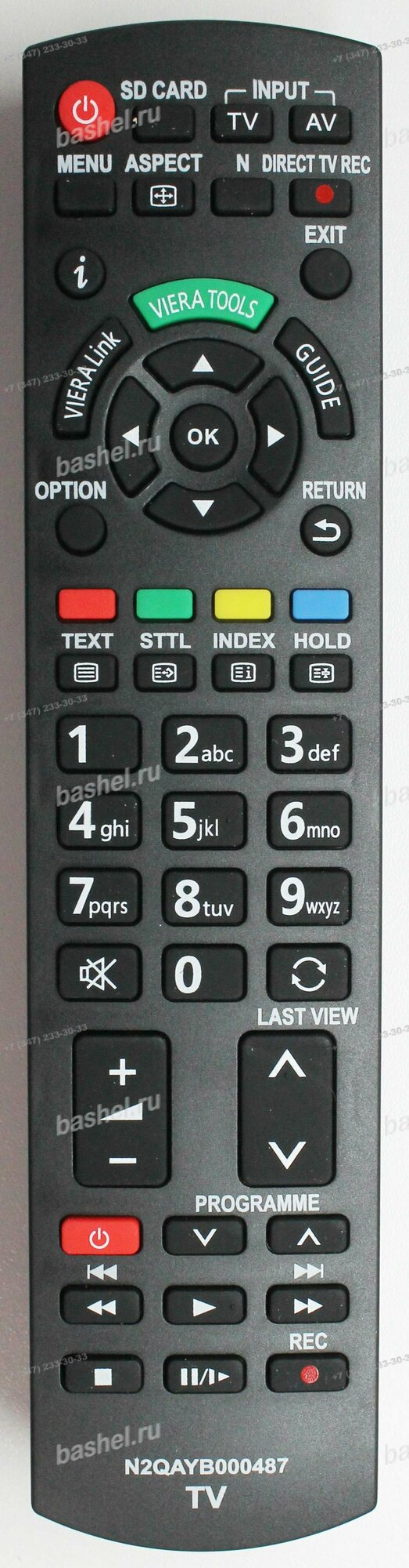 Panasonic N2QAYB000487, Пульт ДУ