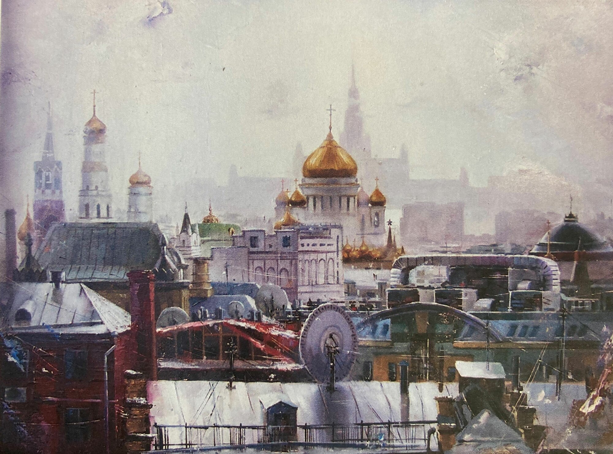 ART-Salon at Oktyabrskaya "Вид на храм Христа Спасителя", 60х80 см, холст, масло, авторская работа