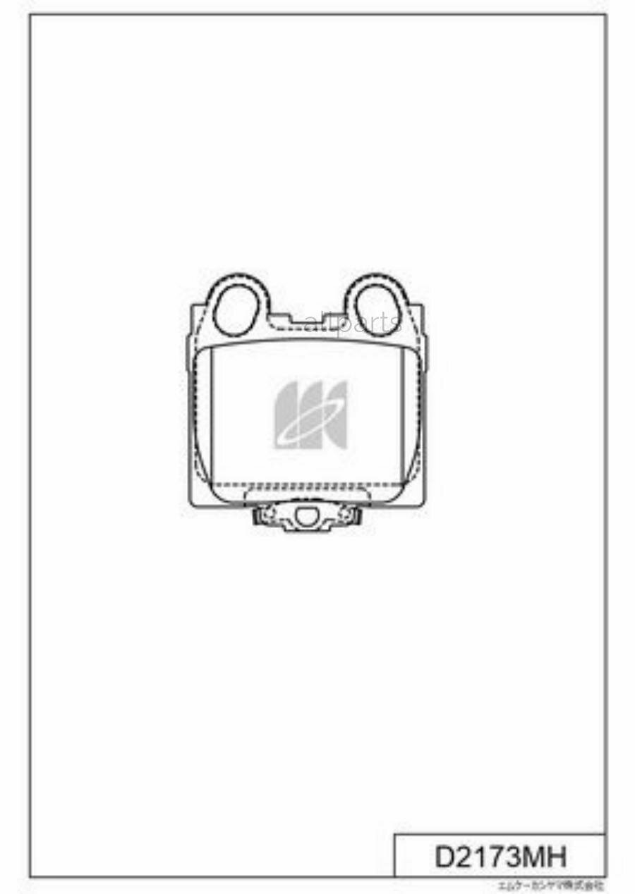 KASHIYAMA D2173MH колодки тормозные, задние (С антискрипной пластиной) TO ALTEZZA 1 98-, MARK 11 00-, CROWN 17 99-, SOARER 01-, PROGRES 98-