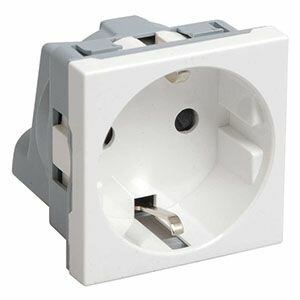 Розетка одноместная IEK (2 модуля) с заземлением для кабель-канала "Праймер" белая