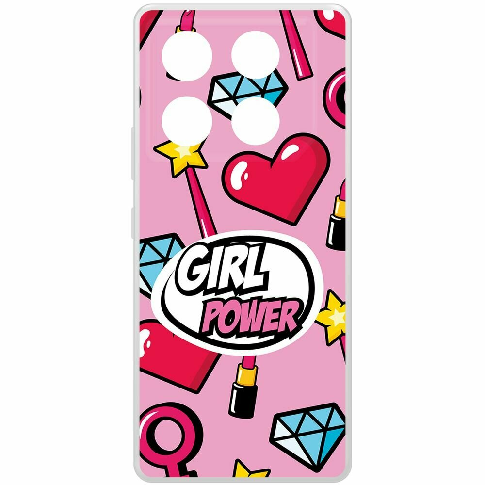 Чехол-накладка Krutoff Clear Case Girl Power для INFINIX GT 20 Pro