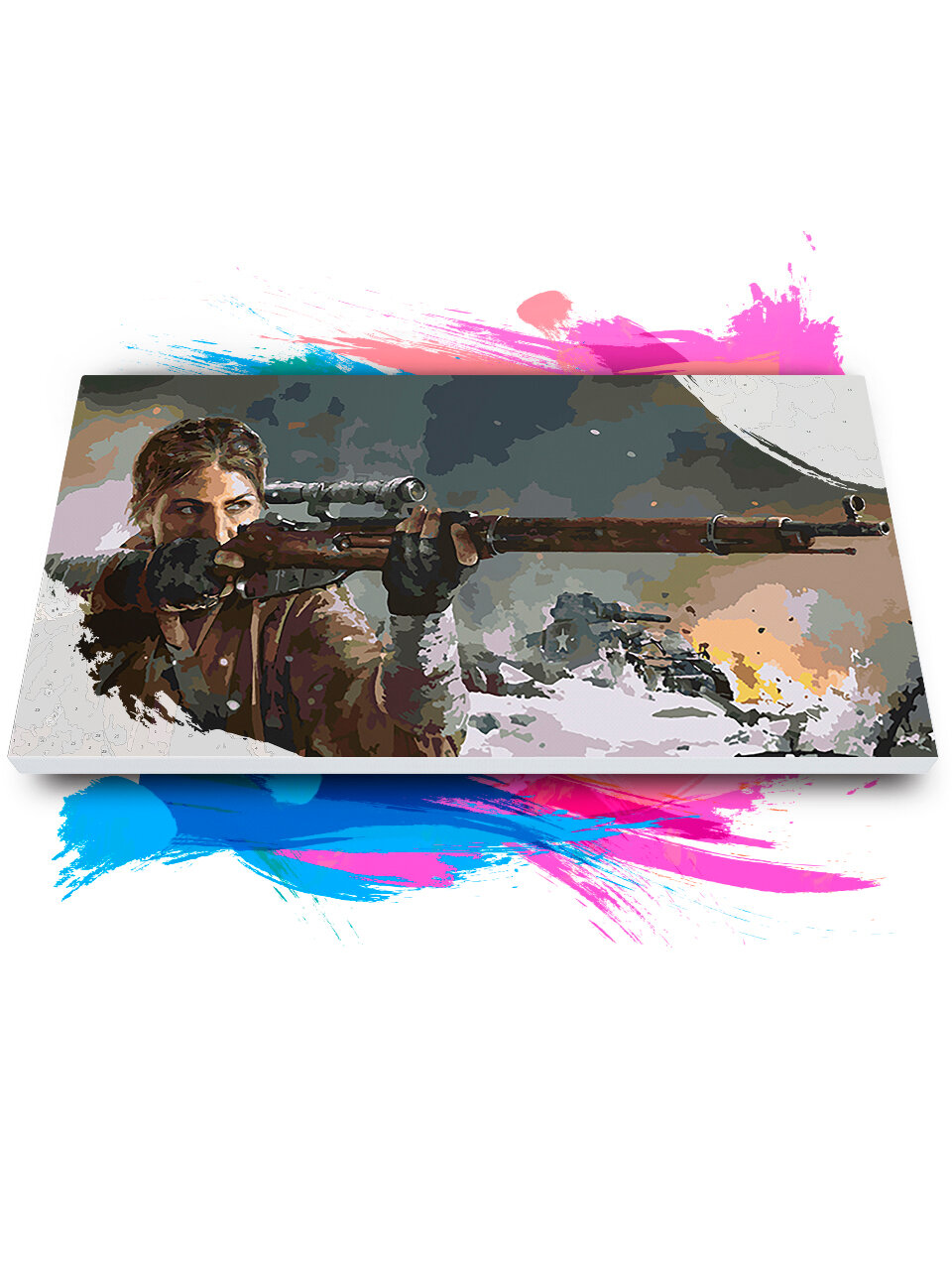 Картина по номерам на холсте Call of Duty Vanguard - Полина Петрова, 50 х 100 см
