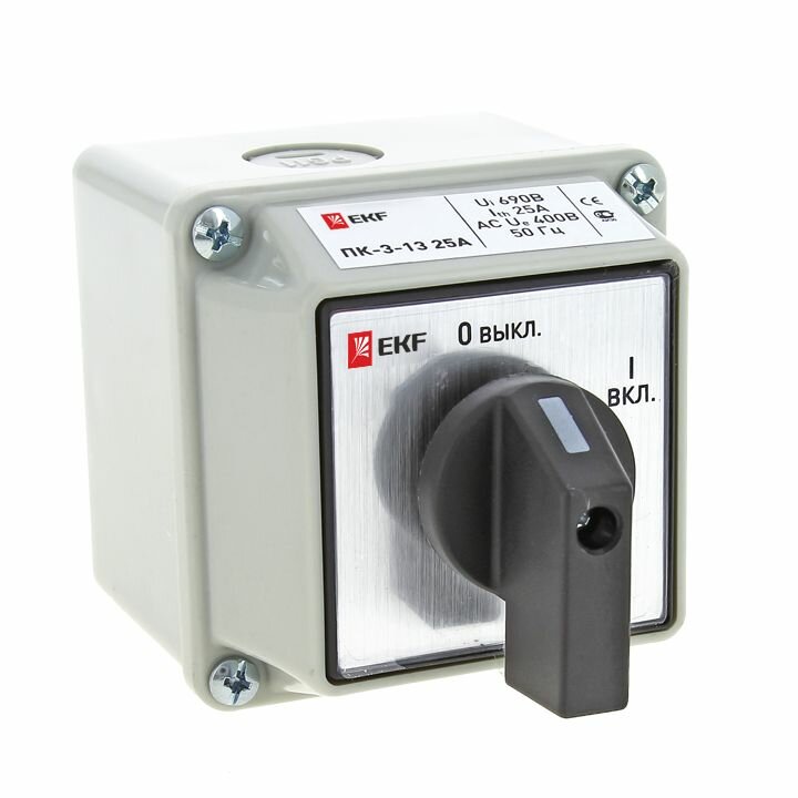 Переключатель кулачковый пк-3-13 25а 3p вкл-выкл ip65 proxima