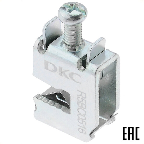 Зажим R5BC0516 на шину 5мм для кабеля 1,5-16мм2 ДКС (10 шт. в наборе)